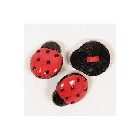 Senshoku - Botón DROPS Ladybug (mariquita) 18 mm Ref. 551